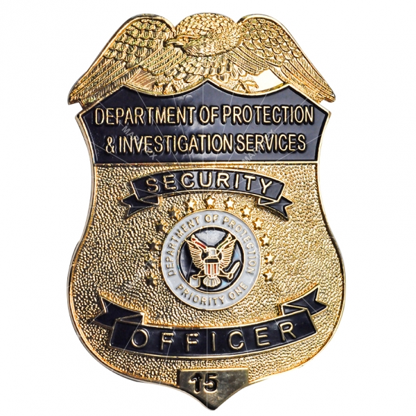Marktex Company - Gold plated officer badge